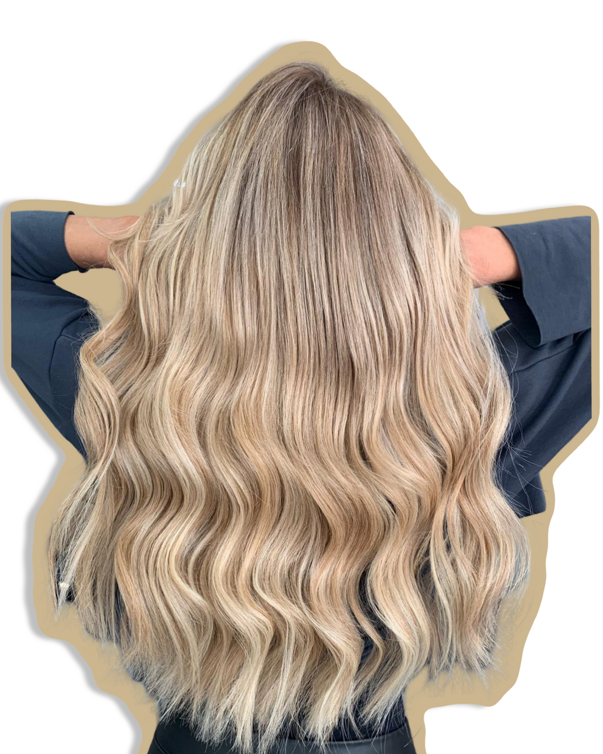 #8N Dark Natural Blonde Micro Seam Weft | www.manerepublic.com.au